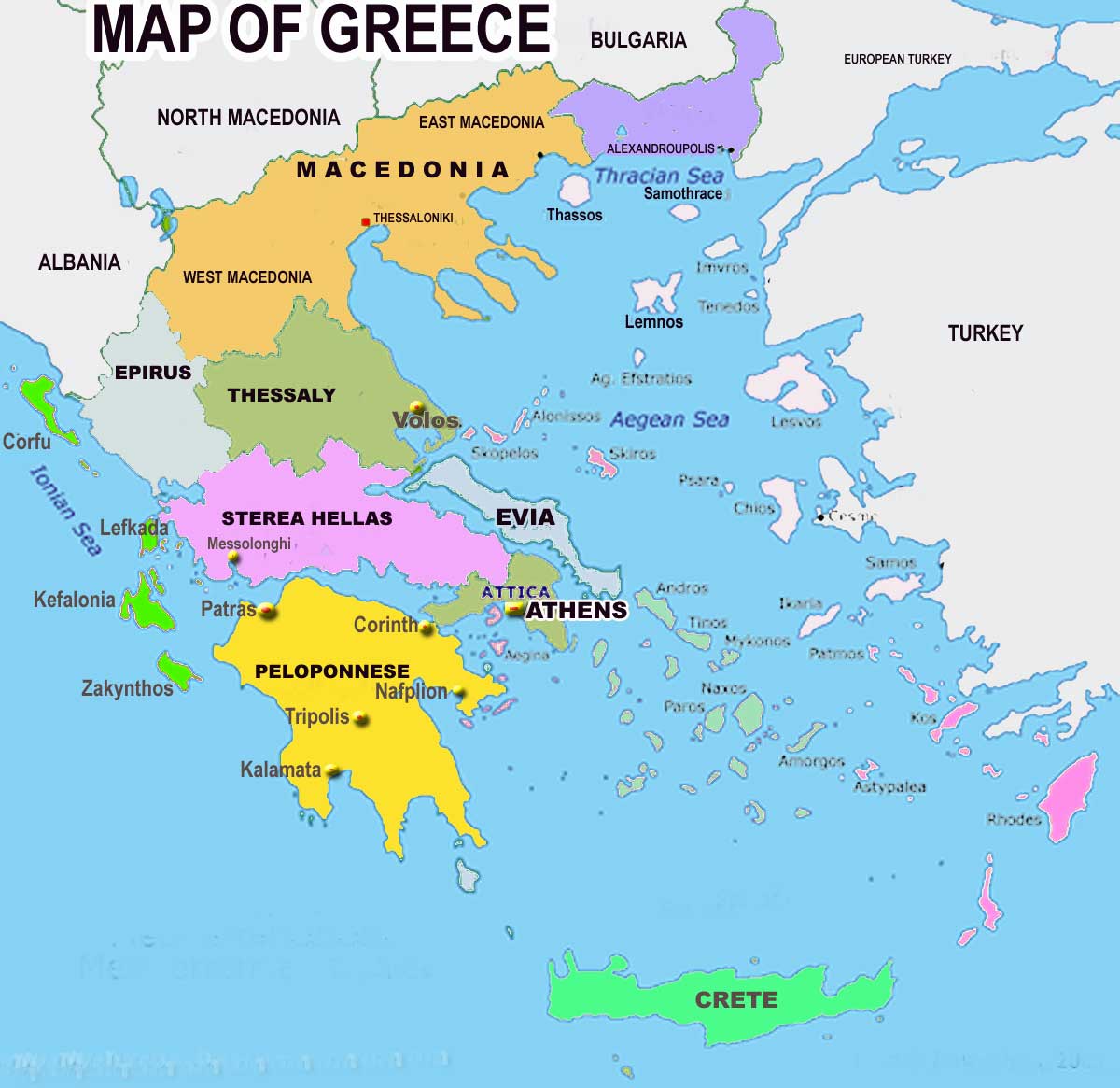 Map of Greece